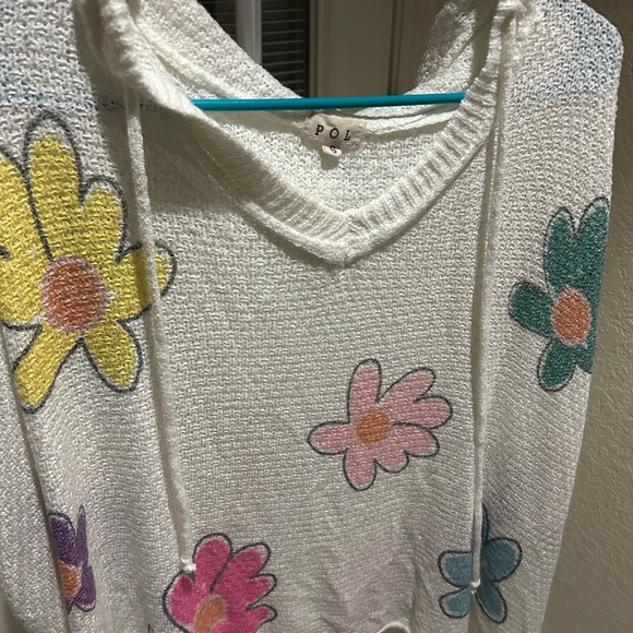 POL | Sweaters | Pol Womens Floral Sweater White With Multicolor ...
